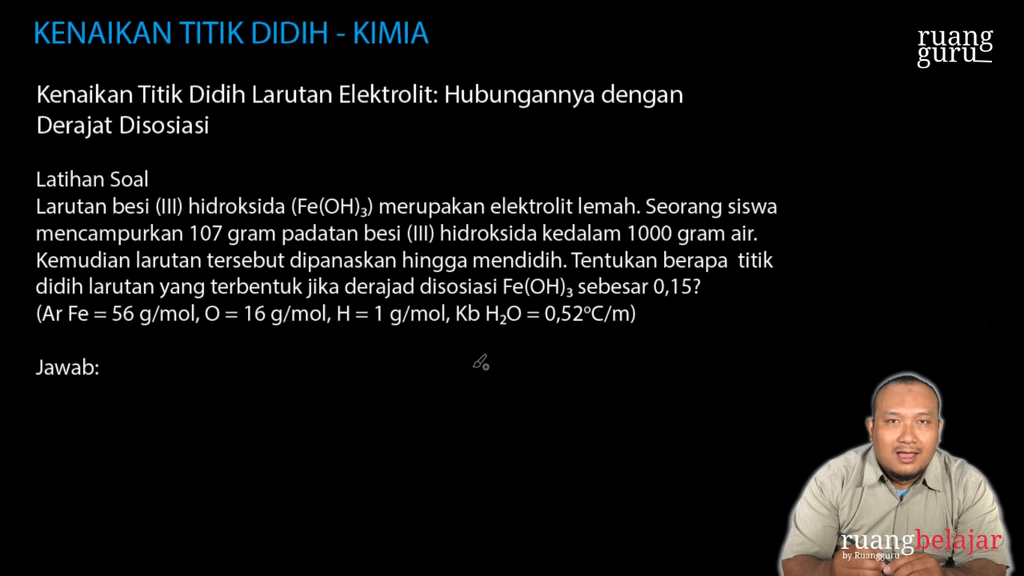 Video belajar Soal Kenaikan Titik Didih pada Larutan Elektrolit 3 Kimia ...