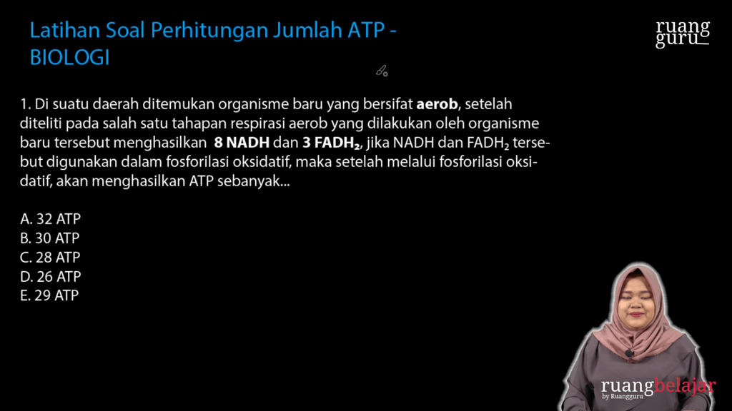 Video belajar Latihan Soal Perhitungan Jumlah ATP Biologi untuk Kelas 12