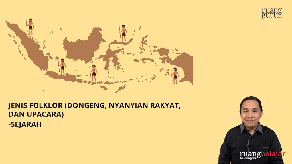 Video belajar Jenis Folklore (Dongeng, Nyanyian Rakyat, Upacara ...