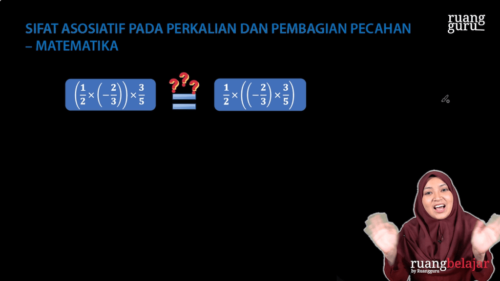 Video belajar Sifat Asosiatif pada Perkalian dan Pembagian Pecahan ...
