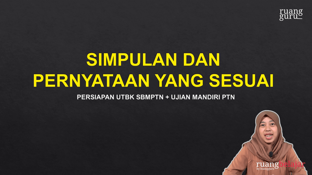 Video belajar Video 10 Simpulan dan Pernyataan yang Sesuai SIMAK UI ...