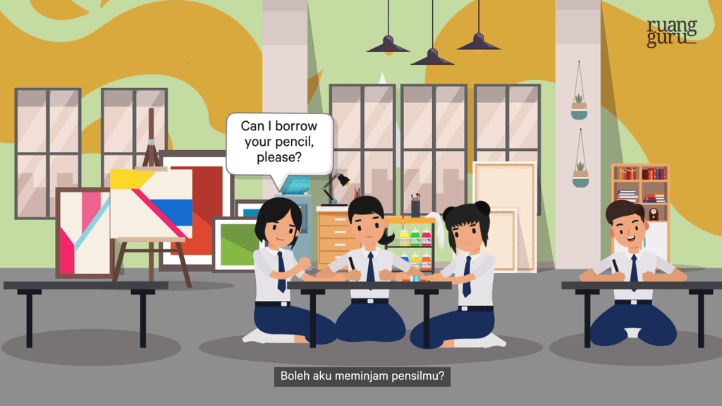 Video belajar Borrowing Items Bahasa Inggris untuk Kelas 8