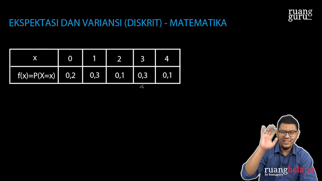 Video belajar E(X²) Matematika untuk Kelas 12