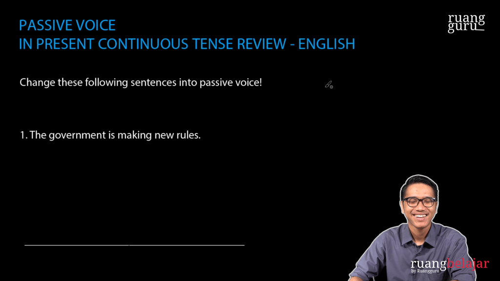 Video belajar Passive Voice in Present Continuous Tense Review Bahasa ...