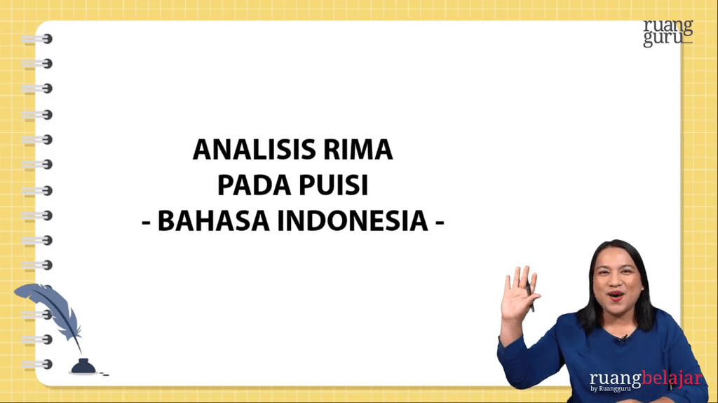 Video belajar Analisis Rima pada Puisi Bahasa Indonesia untuk Kelas 11