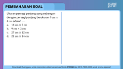 Ukuran persegi panjang yang sebangun dengan perseg...