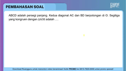 ABCD adalah persegi panjang. Kedua diagonal AC dan...