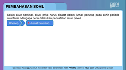 Selain akun nominal, akun prive harus dicatat dala...