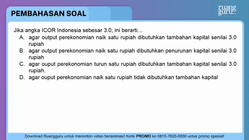 Jika angka ICOR Indonesia sebesar 3.0, ini berarti...