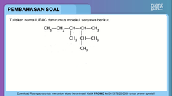 Tuliskan nama IUPAC dan rumus molekul senyawa beri...
