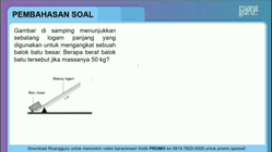 Gambar di samping menunjukkan sebatang logam panja...