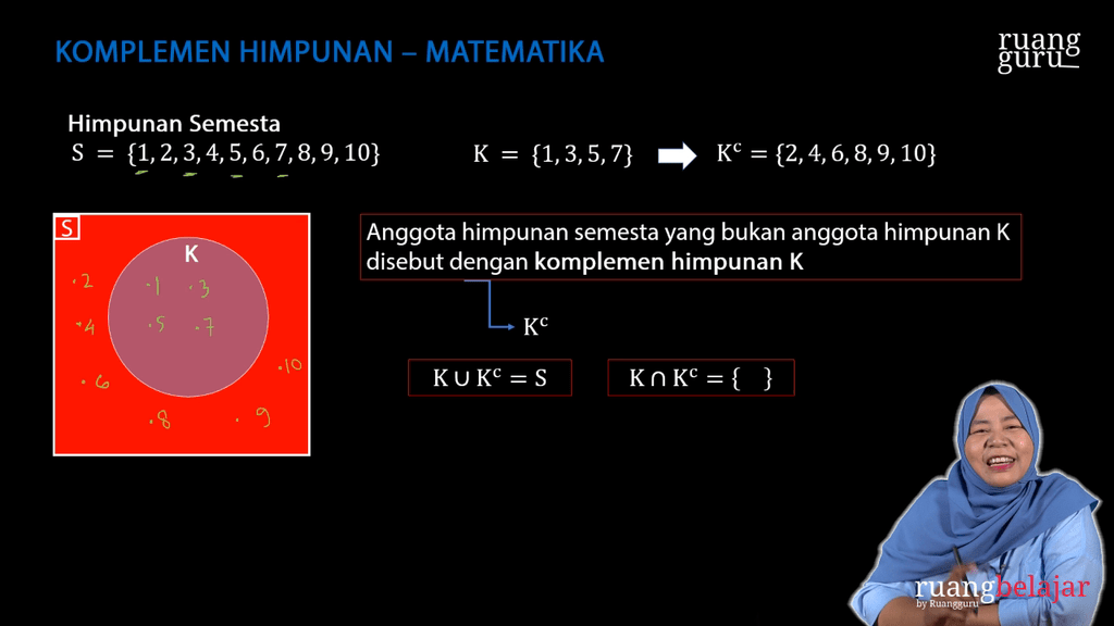 Video belajar Komplemen Himpunan Matematika untuk Kelas 11