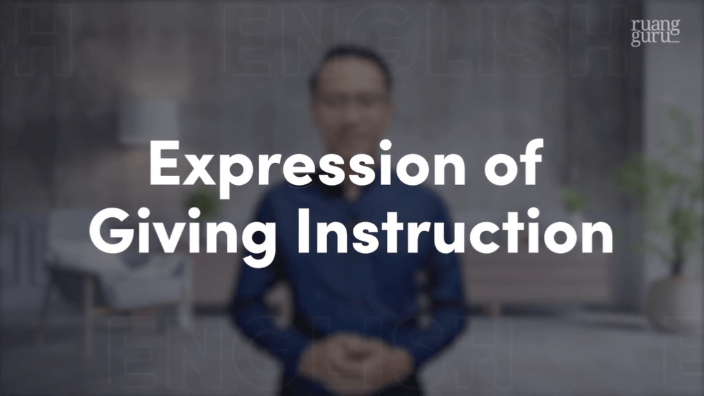 Video belajar Expression of Giving Instruction Bahasa Inggris untuk Kelas 8
