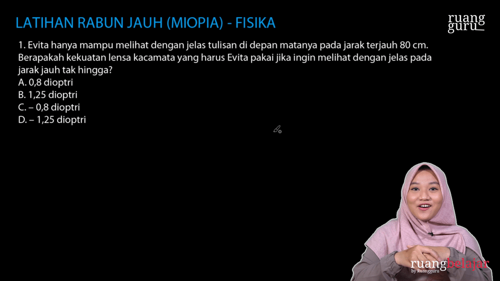 Video belajar Latihan Rabun Jauh (Miopi) IPA untuk Kelas 8