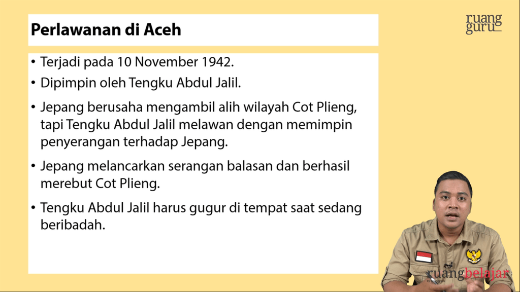 Video belajar Perlawanan Rakyat Indonesia IPS untuk Kelas 9