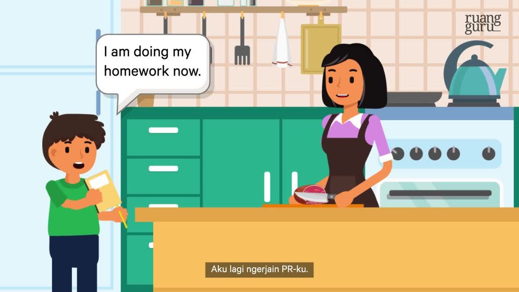 Video belajar The Patterns of Present Continuous Tense Bahasa Inggris ...