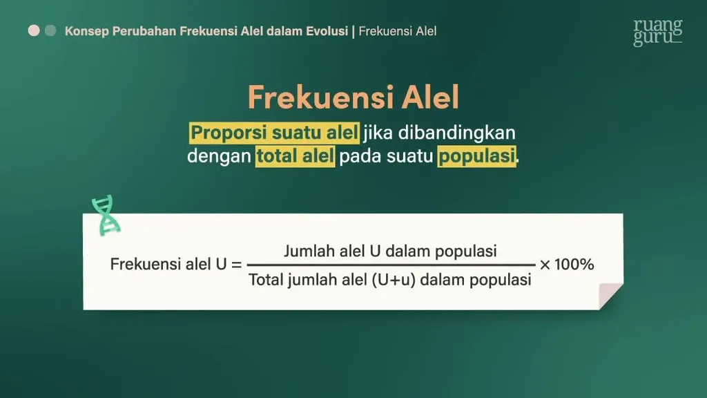 Video belajar Perubahan Frekuensi Alel Biologi untuk Kelas 11