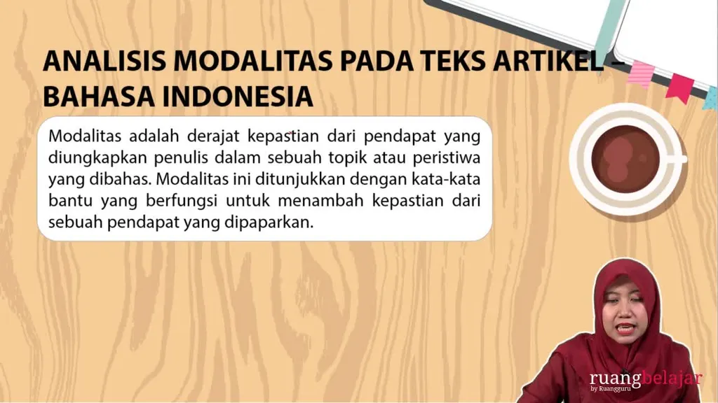 Video belajar Analisis Modalitas pada Teks Artikel Bahasa Indonesia ...