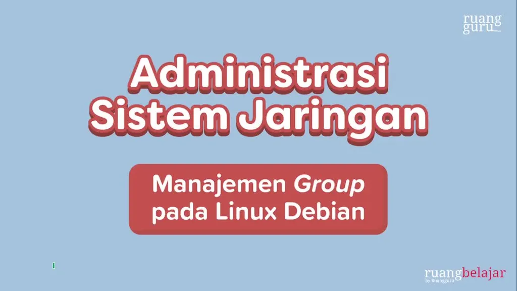 Video belajar Manajemen Group pada Linux Debian Administrasi Sistem ...
