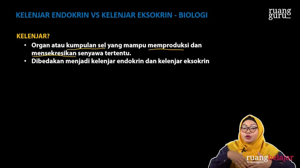 Video belajar Kelenjar Eksokrin vs Kelenjar Endokrin Biologi untuk ...
