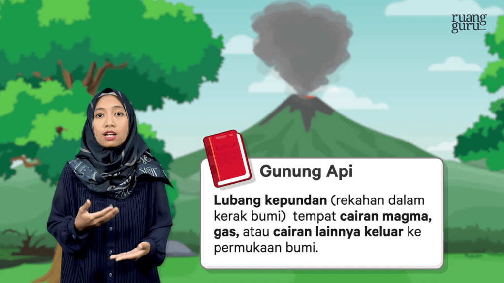 Video belajar Pengertian Gunung Api IPA untuk Kelas 8